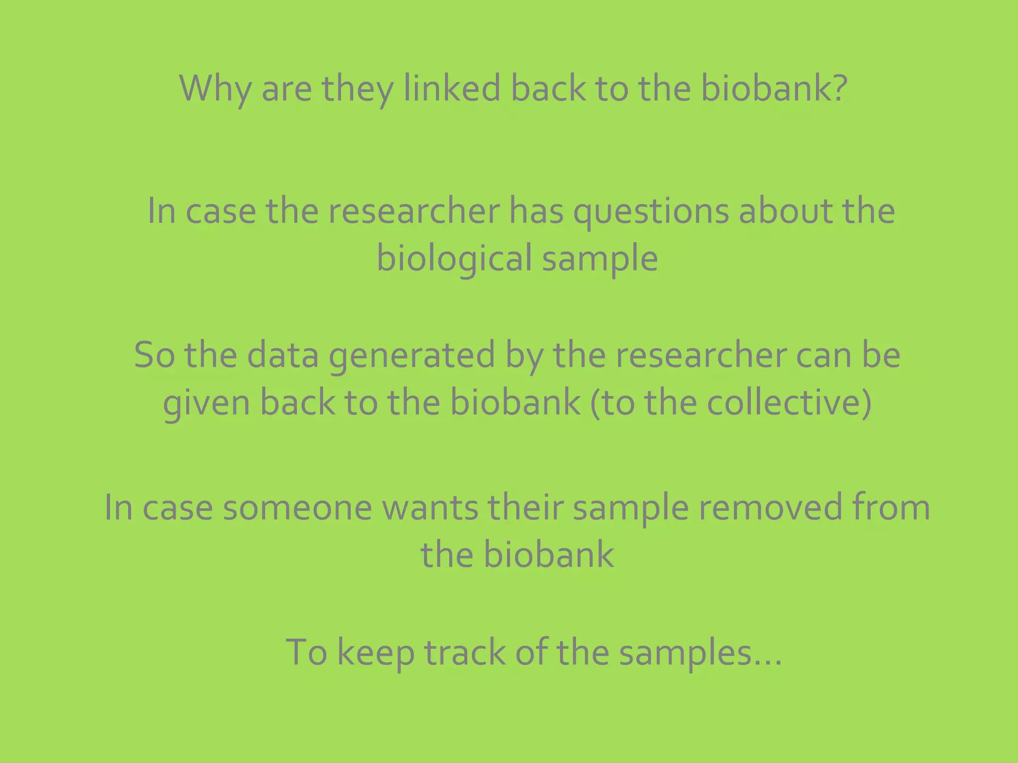 What Is A Biobank Updated | PPT