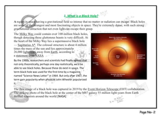 Journey Through the Cosmos: Exploring Black Holes & Dr. Stephen Hawking ...