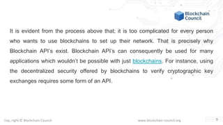 What is a blockchain api how can you integrate in your website | PPTX