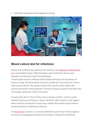 What is a blood culture test Why is it important for some patients.pdf ...