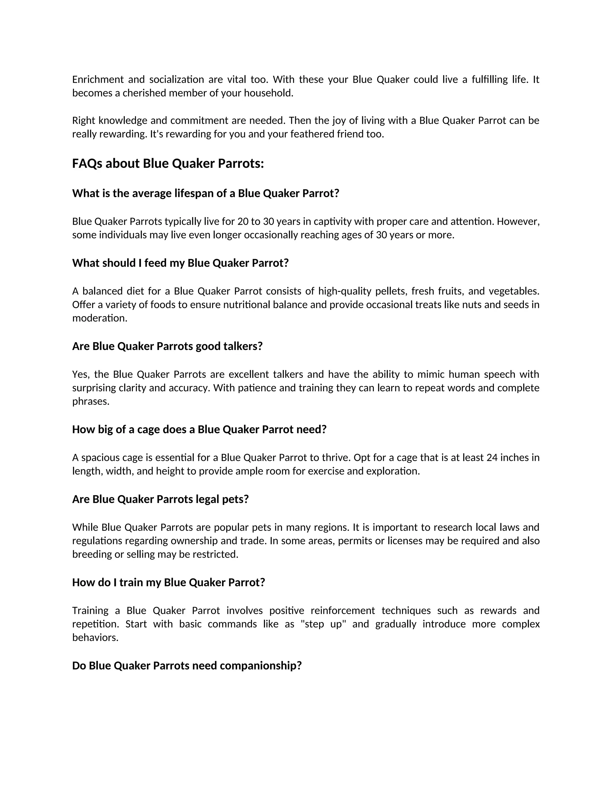 What is a blue Quaker parrot: Origins and Background | DOCX