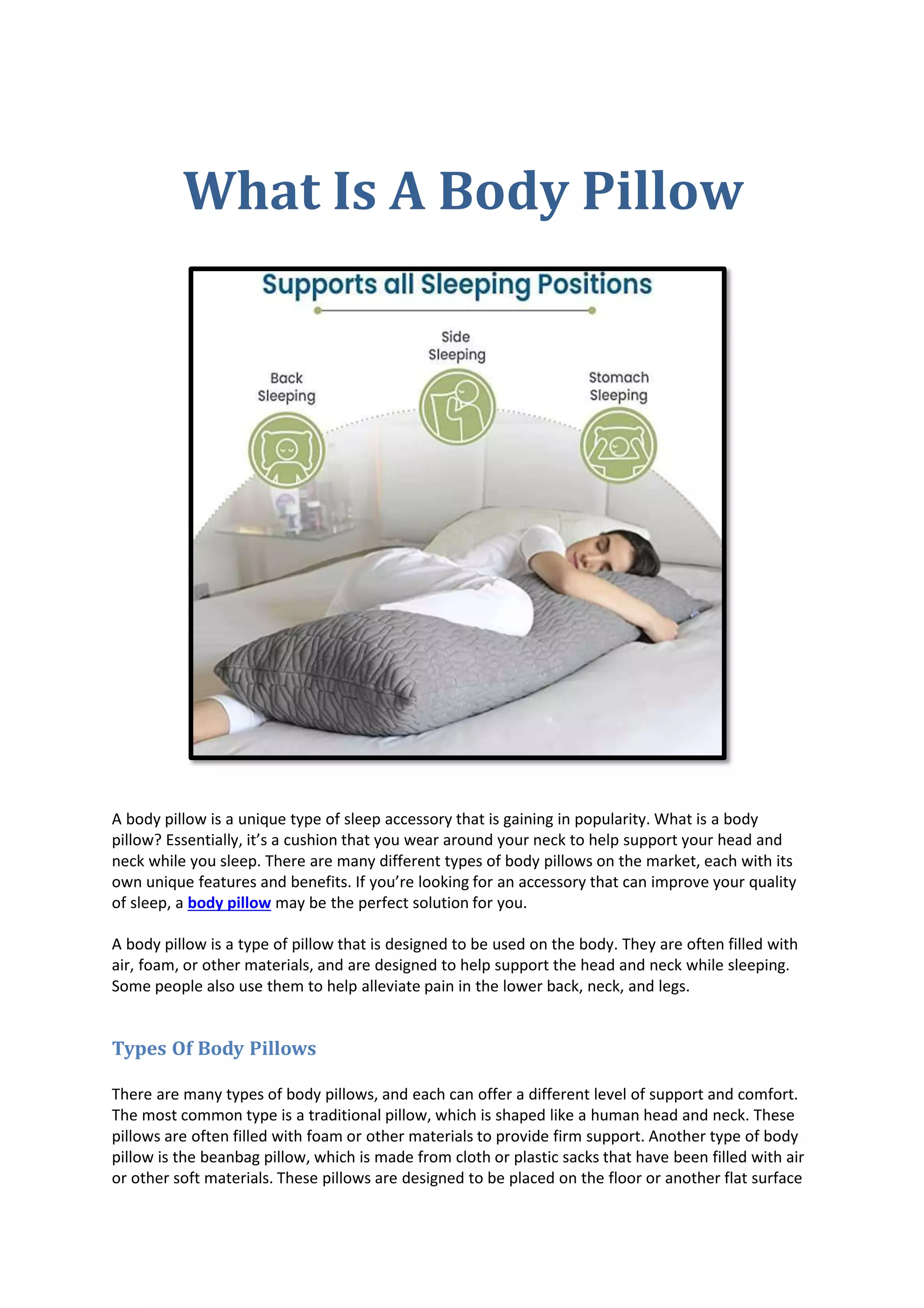 What Is A Body Pillow.ppt