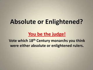What is absolutism | PPTX