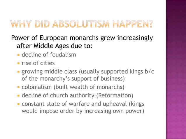 What is Absolutism? | PPT