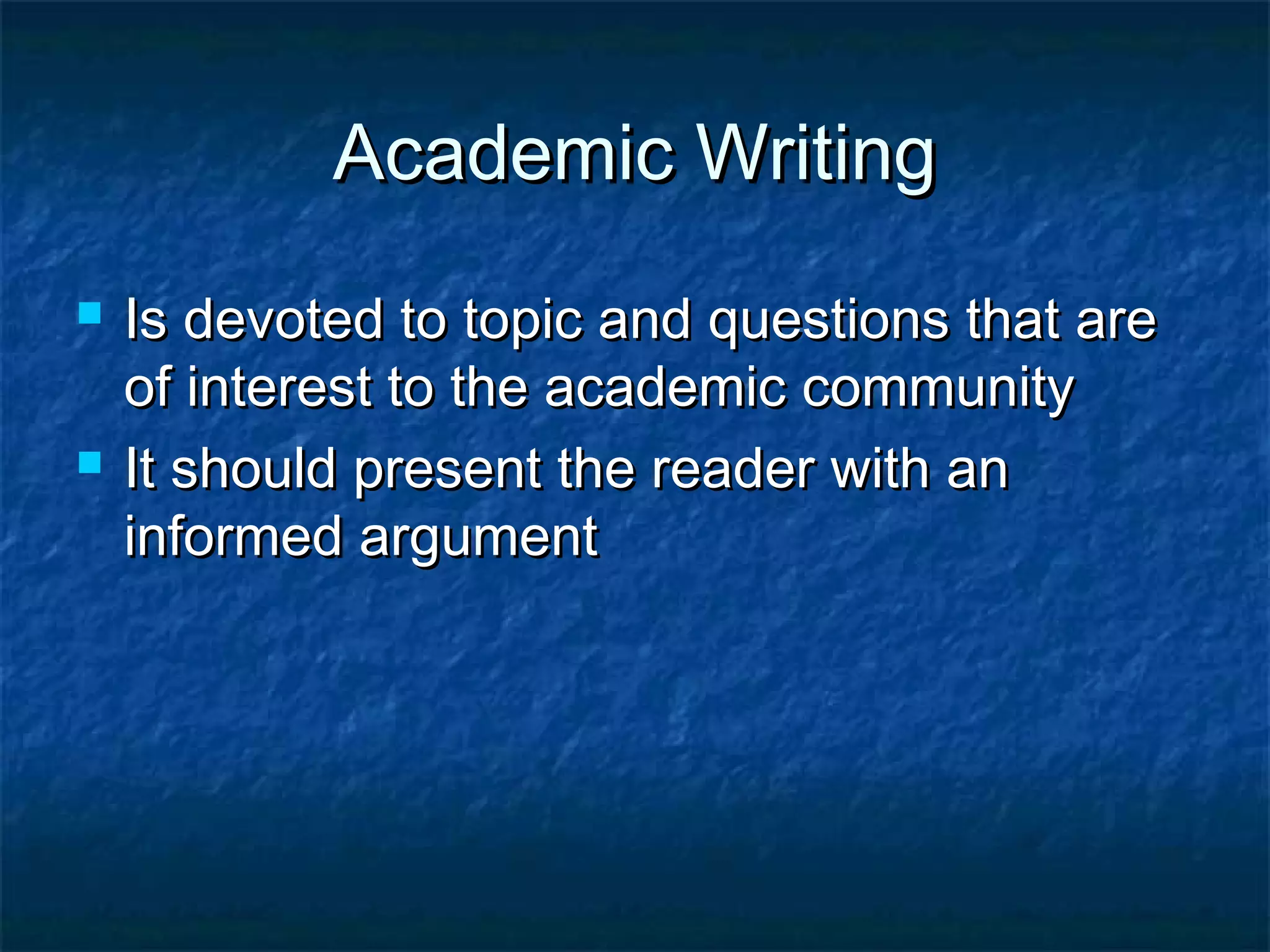 What is academic paper | PPT