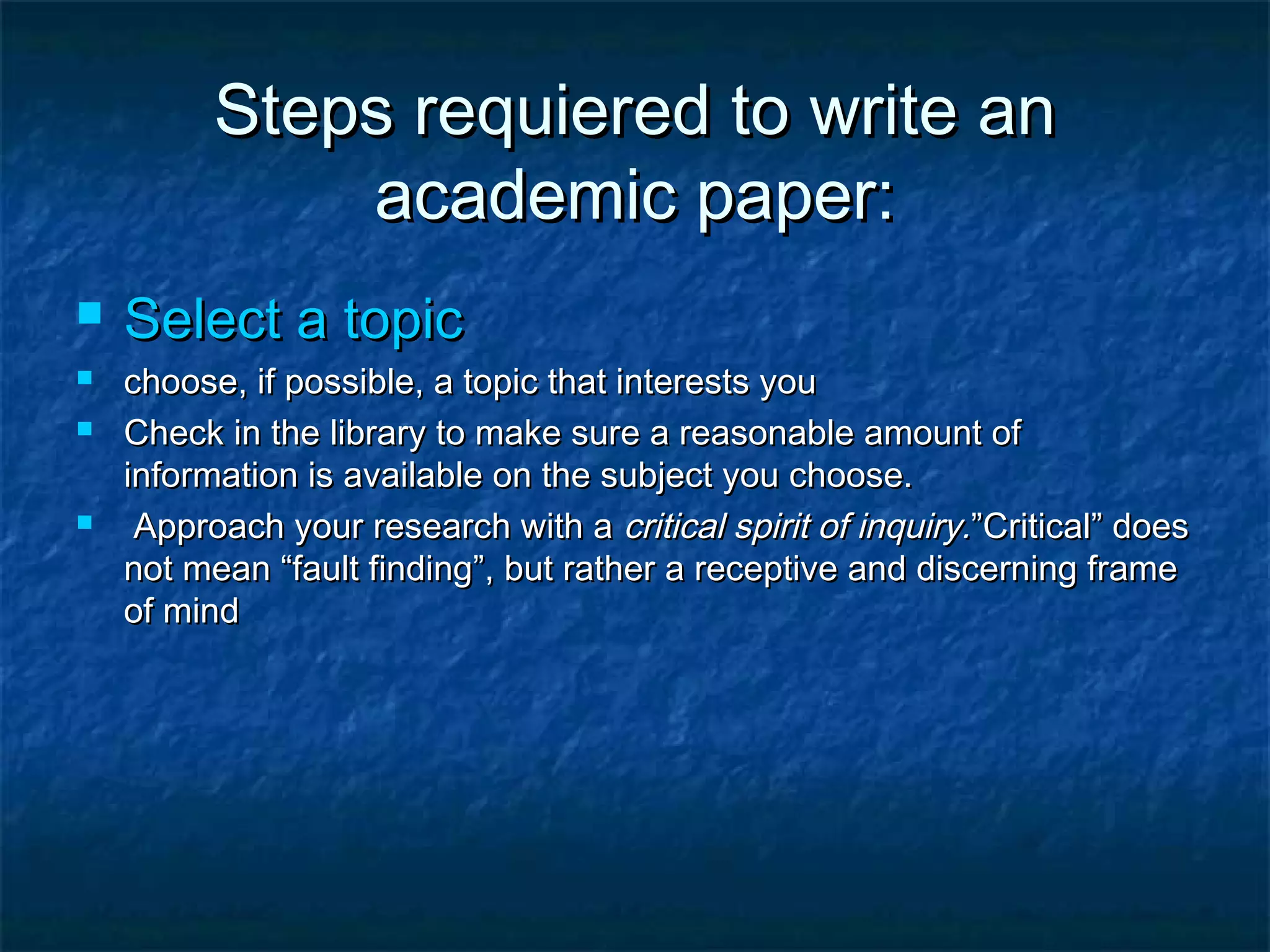 What is academic paper | PPT