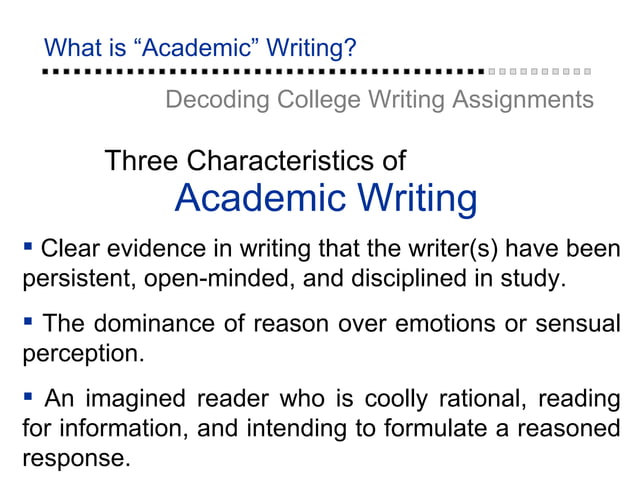 What is academic writing | PPT | Education