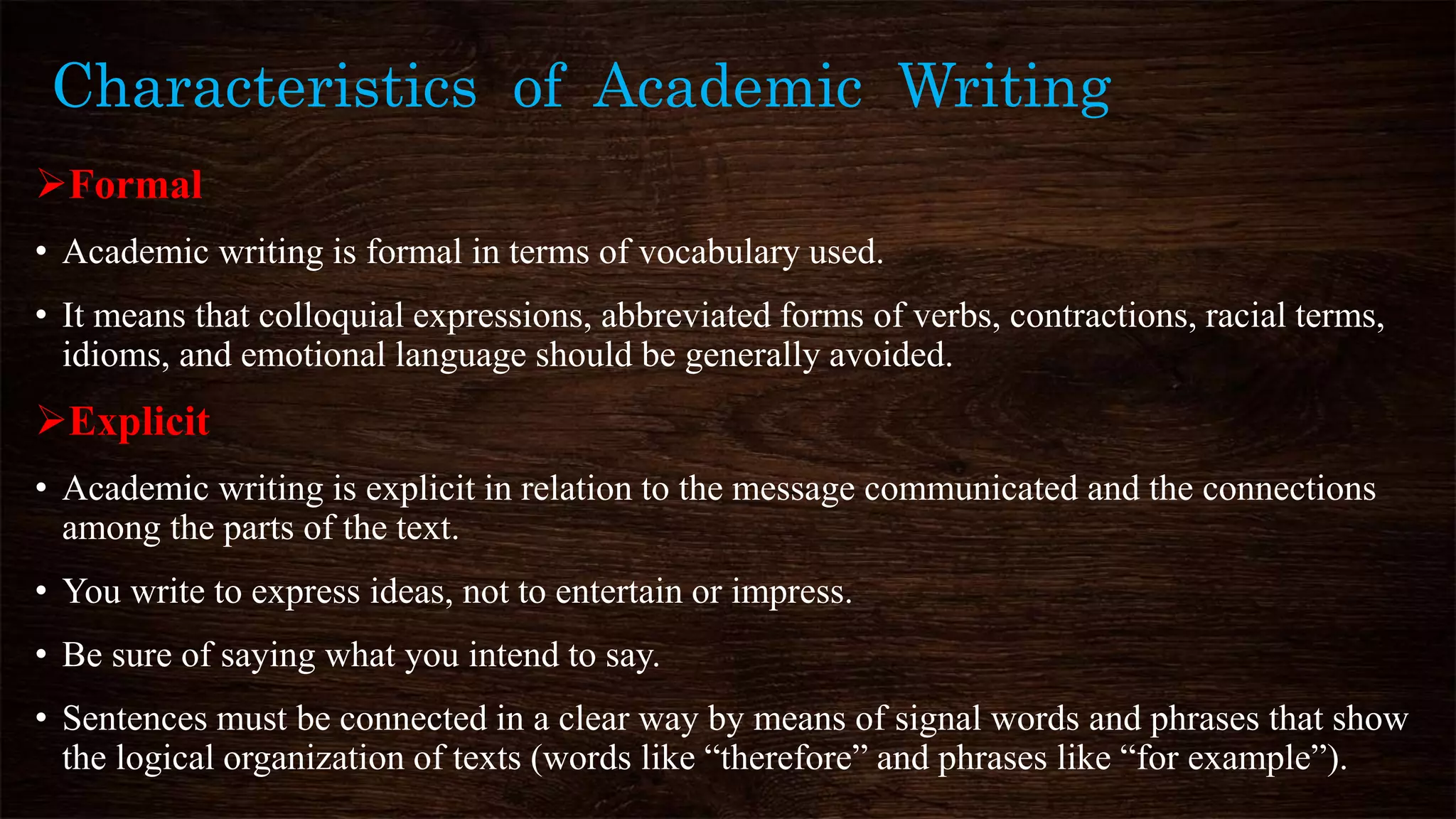 What is academic writing | PPT