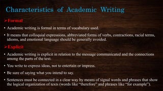 What is academic writing | PPT