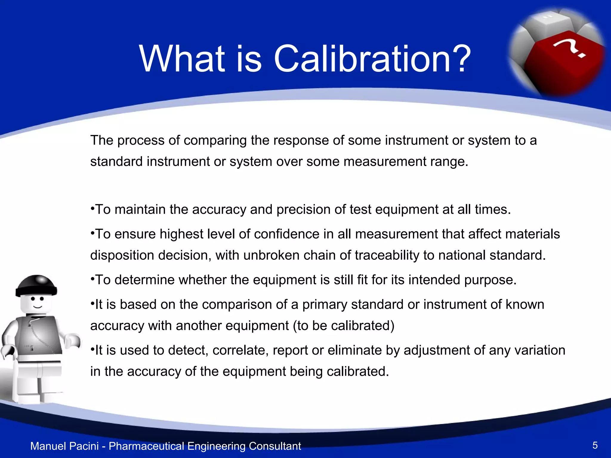 What is a calibration master Plan? | PPT
