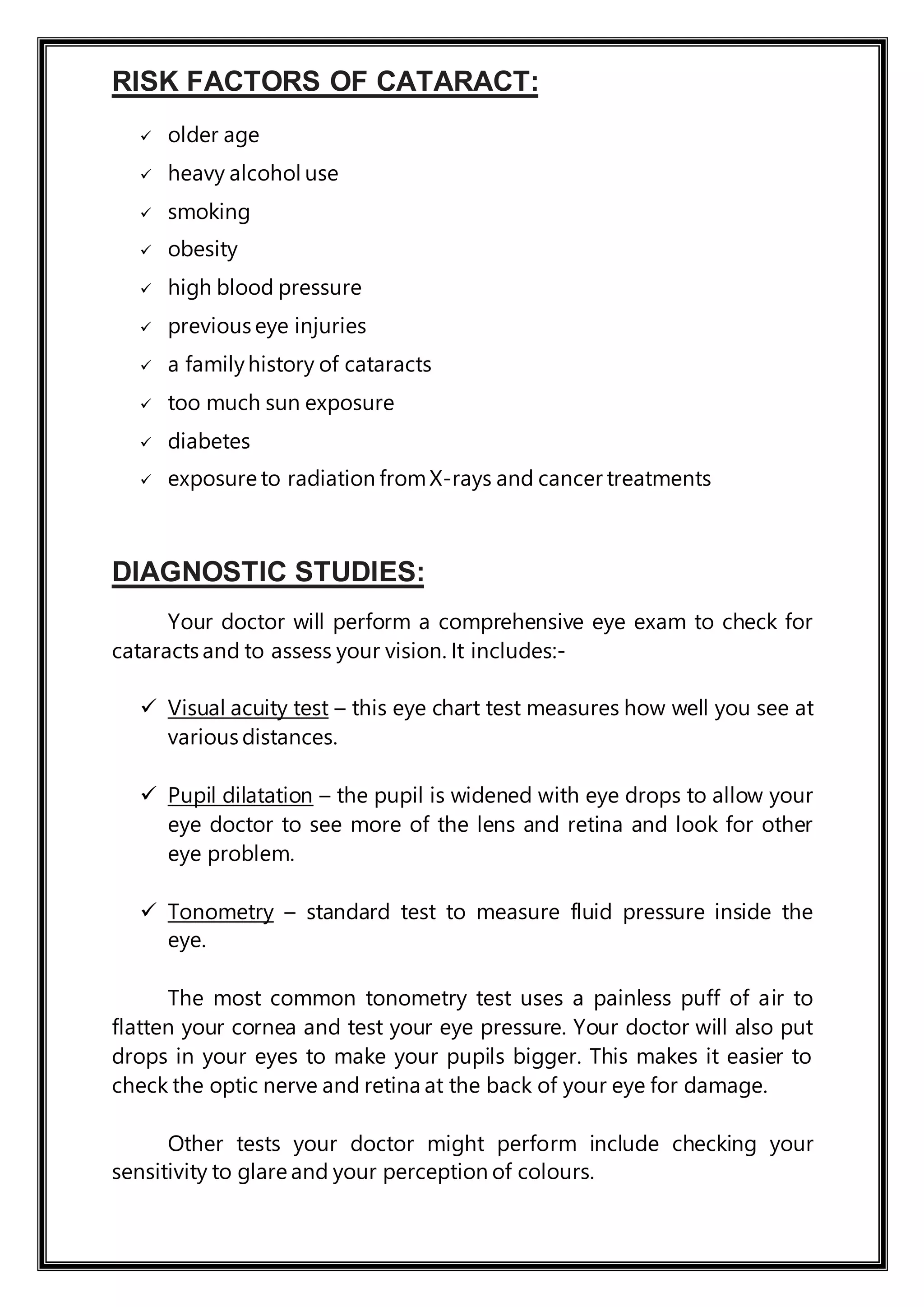 Cataract | DOCX