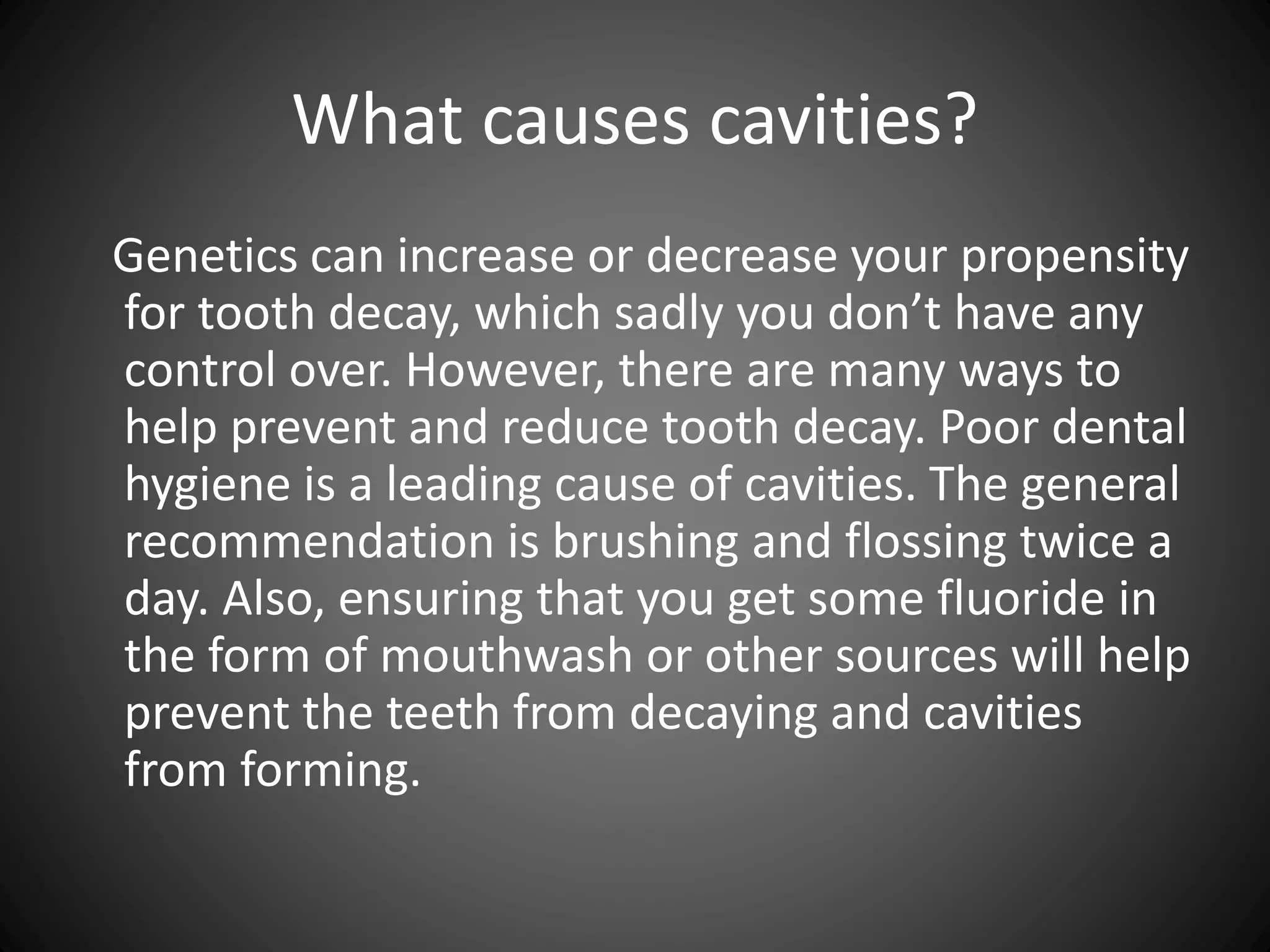 What is a cavity | PPTX