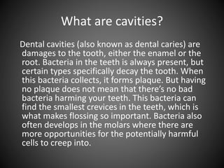What is a cavity | PPTX