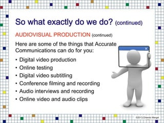 What is Accurate Communications? | PDF