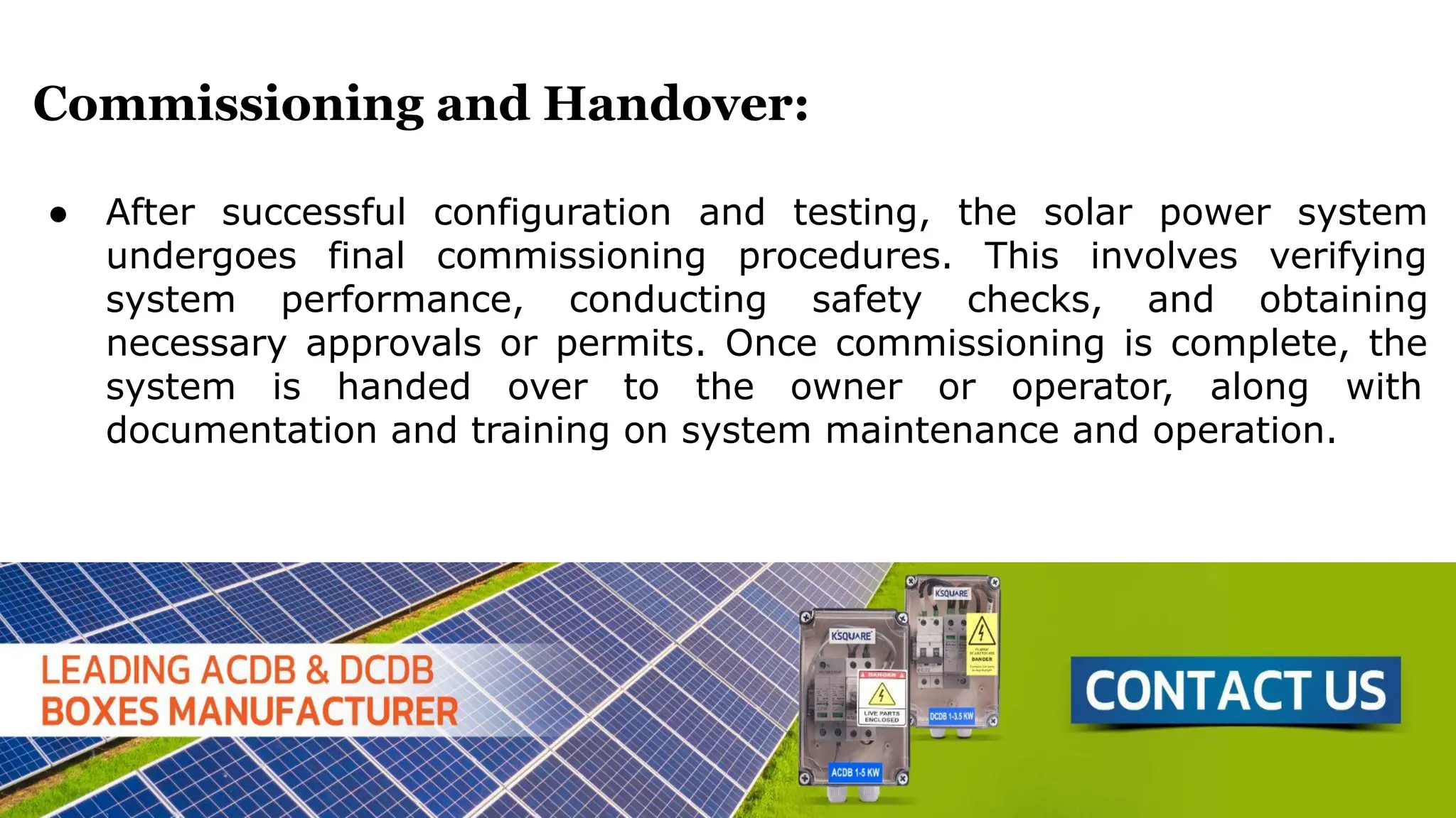 What is ACDB and DCDB: Their Importance in Solar Panels | PDF