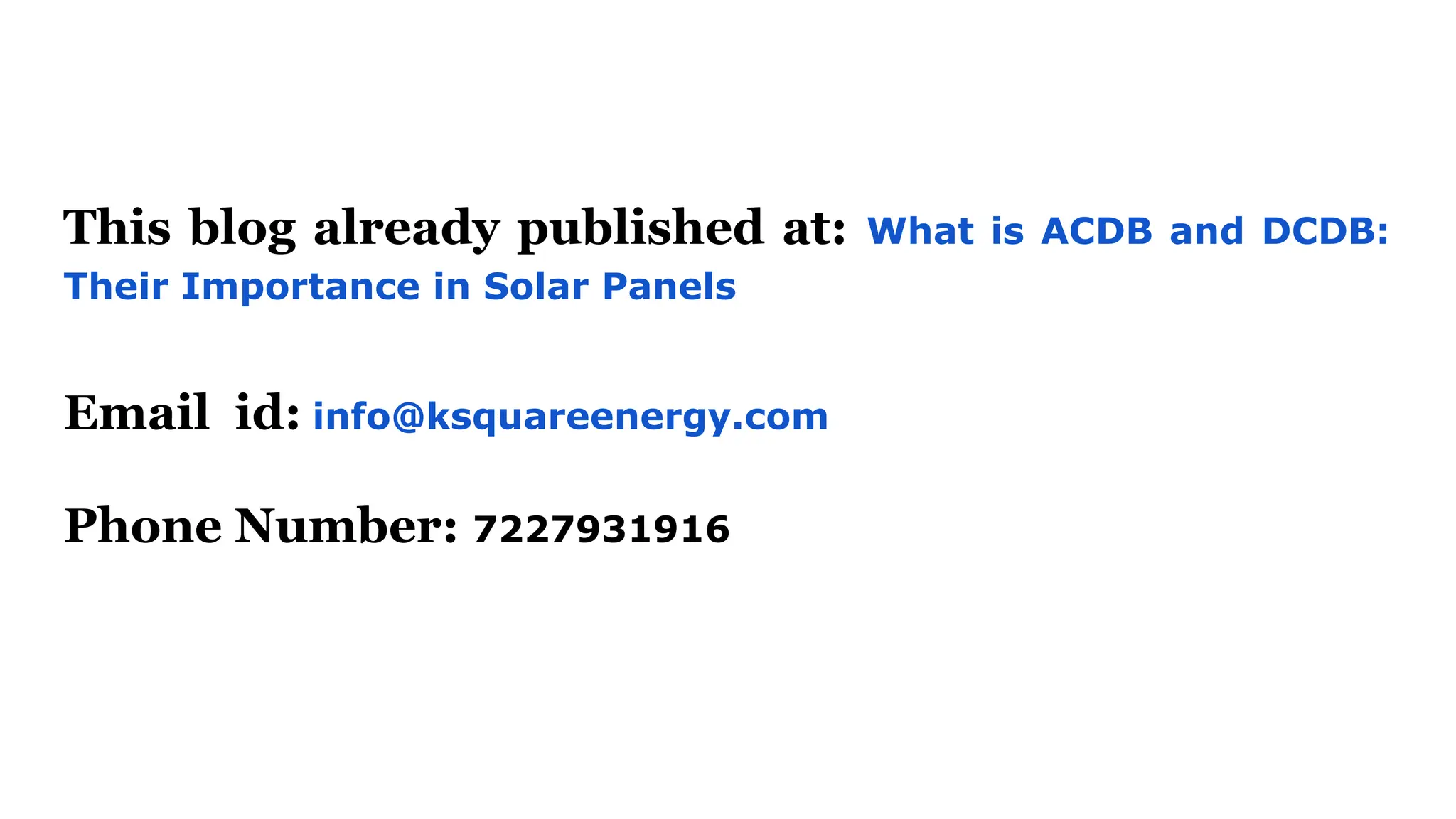 What is ACDB and DCDB: Their Importance in Solar Panels | PDF