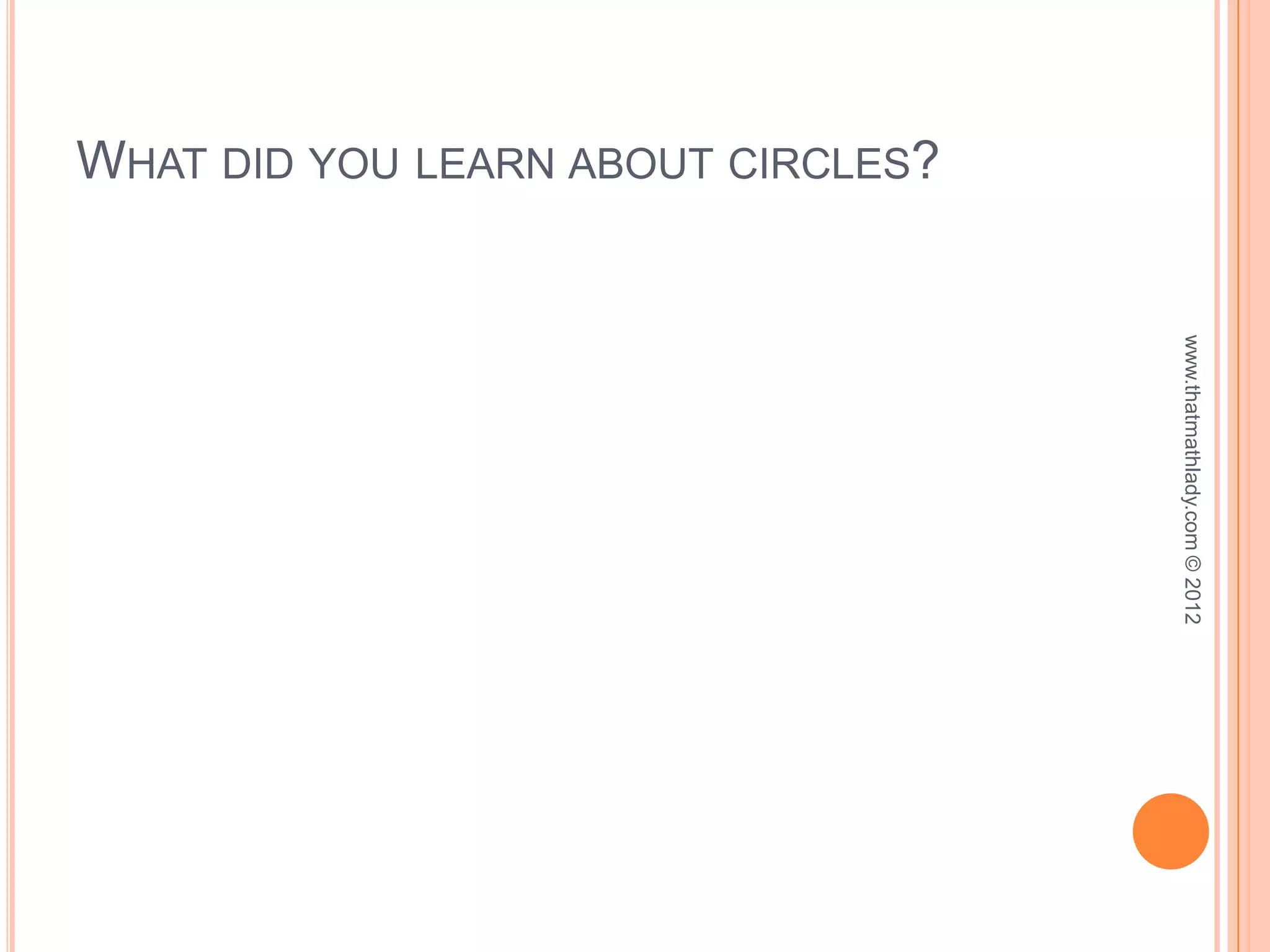 What is a circle? | PPTX