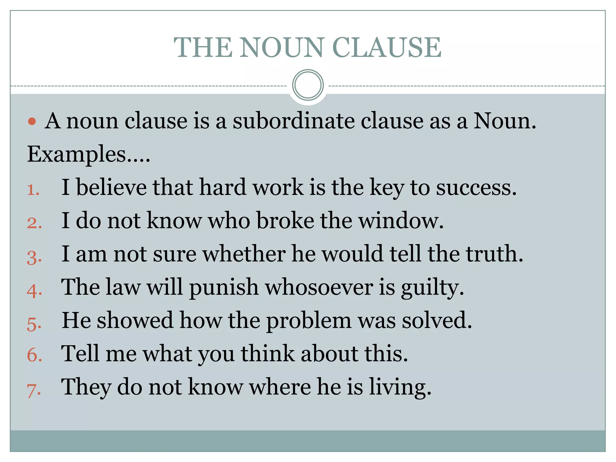 What is a clause | PPTX