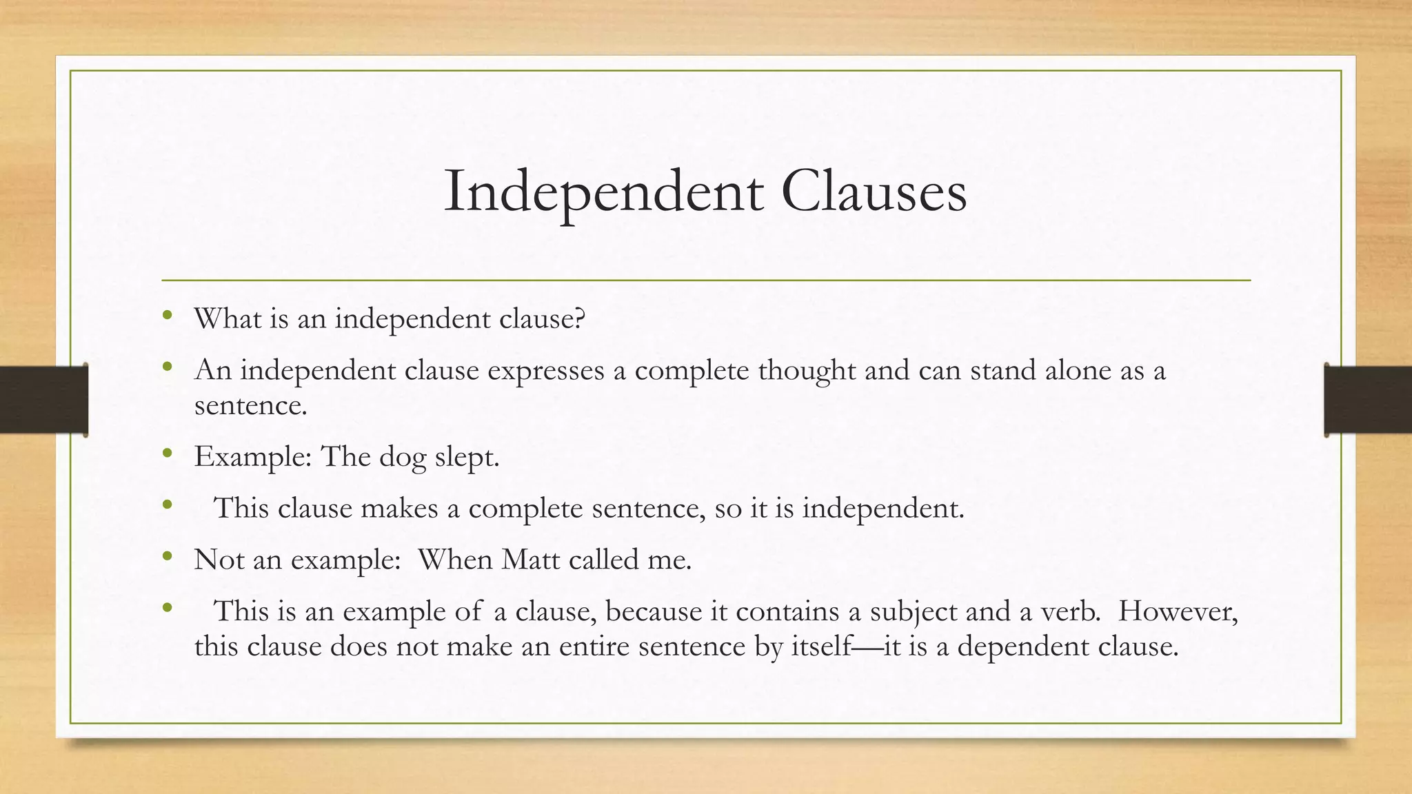 What is a clause? | PPT