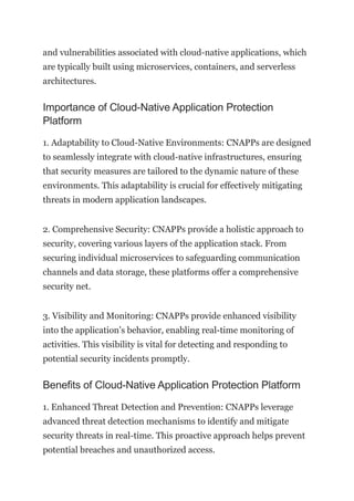 What is a Cloud-Native Application Protection Platform (CNAPP | PDF