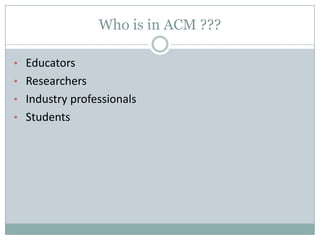What is ACM? | PPTX