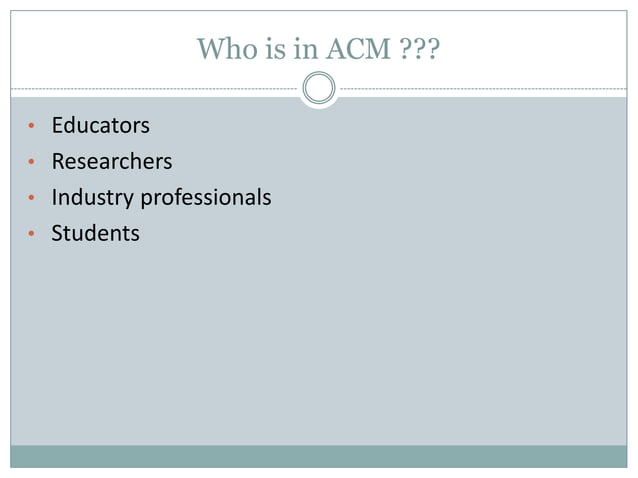 What is ACM? | PPTX