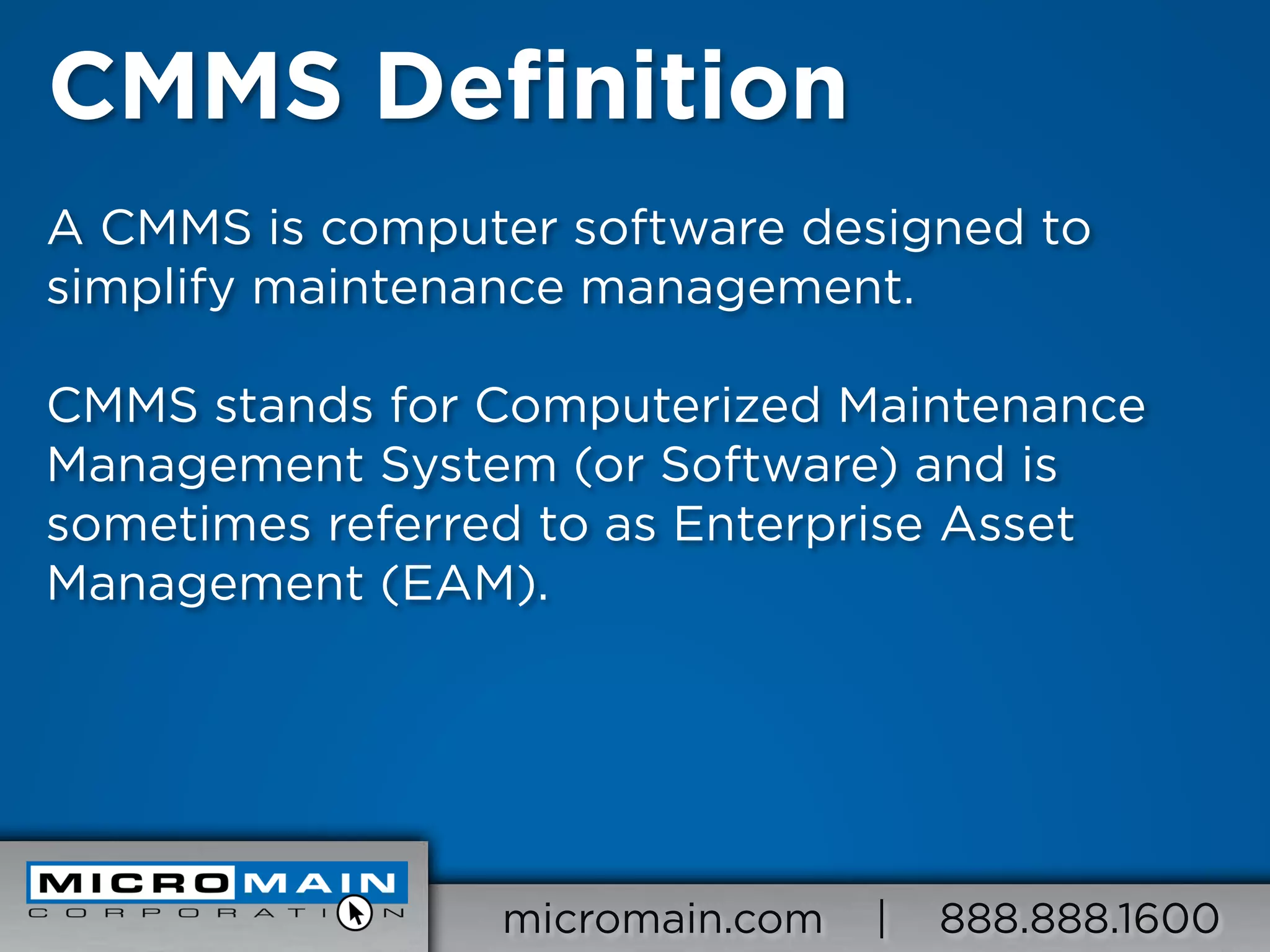 What is a CMMS? | PDF