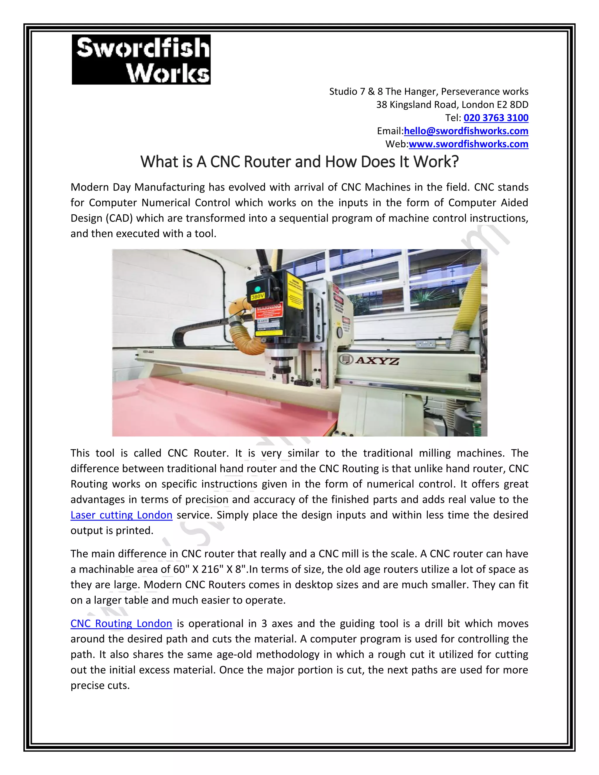 What is a cnc router and how does it work | PDF