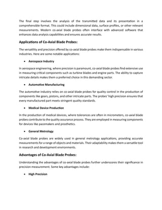What is a Co-Axial Blade Probe, and How Does it Function | PDF