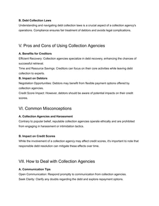 What is a Collection Agency? Unraveling the Dynamics of Debt Recovery | PDF