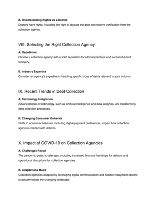 What is a Collection Agency? Unraveling the Dynamics of Debt Recovery | PDF