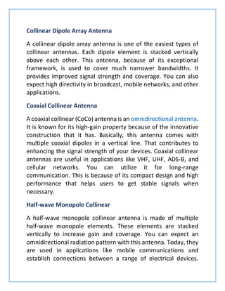Antennaexperts, What is a Collinear Antenna? | PDF
