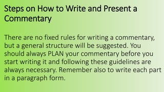 What is a COMMENTARY.pptx