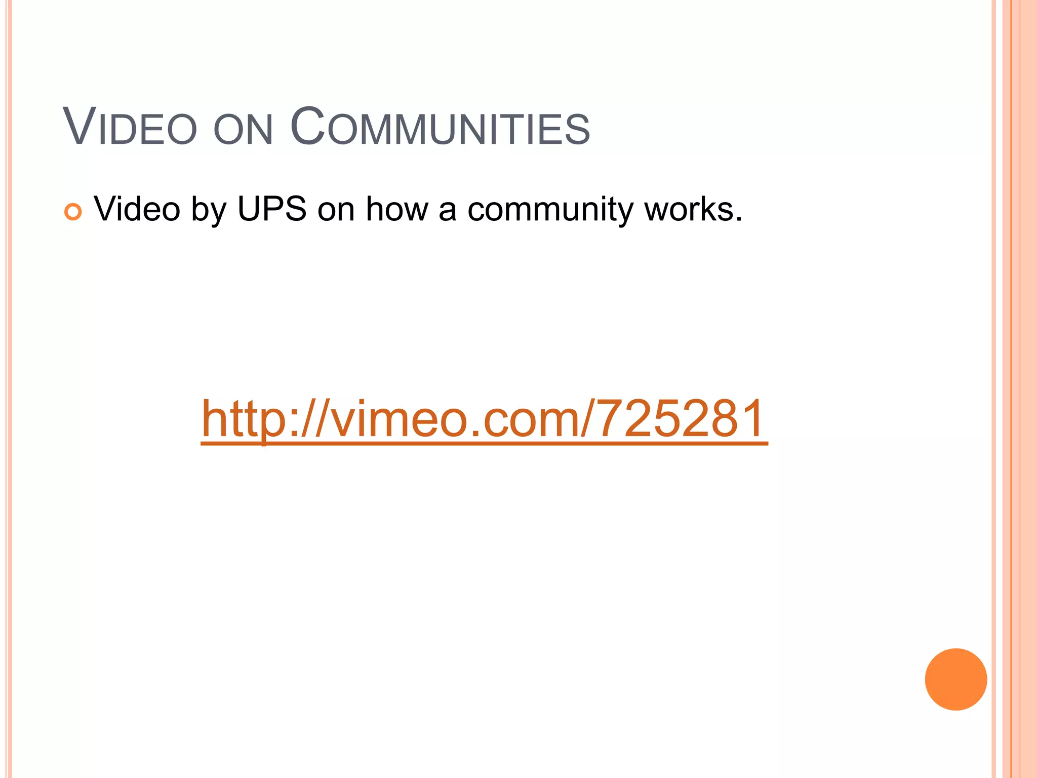 What is a community | PPTX