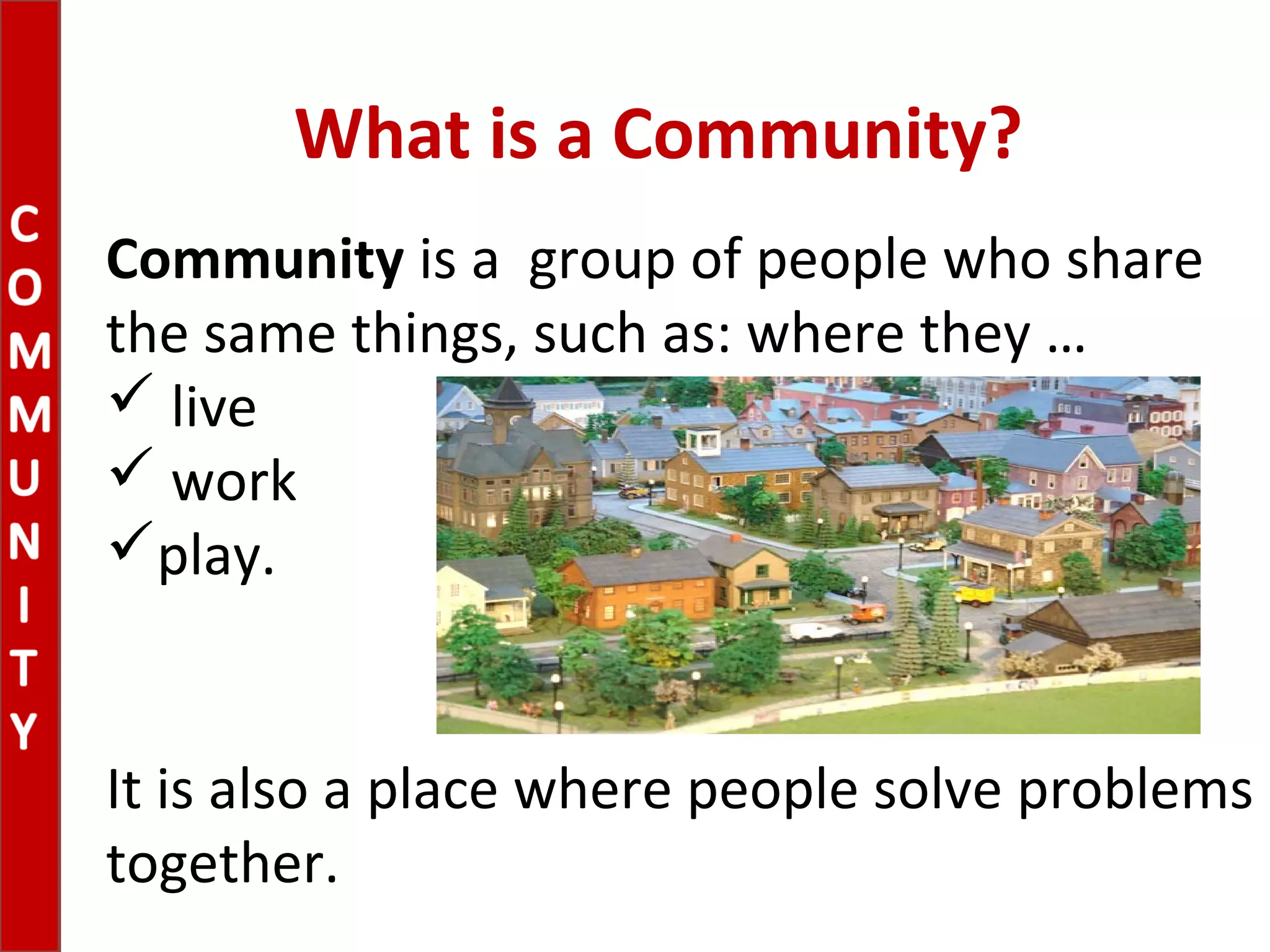 What is a community class 1- term 2 | PPT