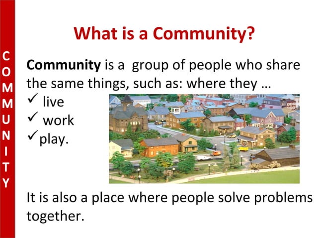What is a community class 1- term 2