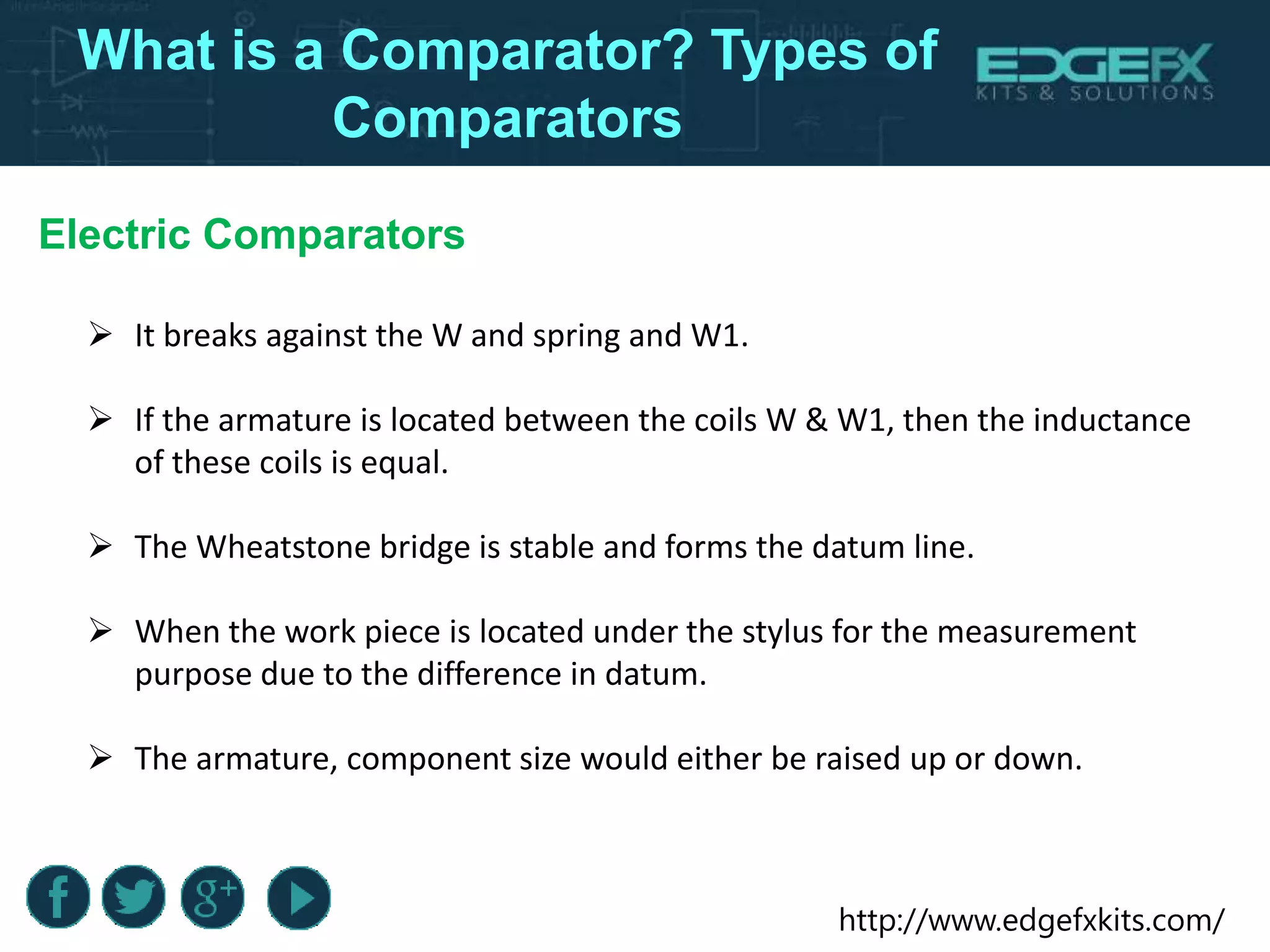 Different Types Comparators And It's Working | PPTX
