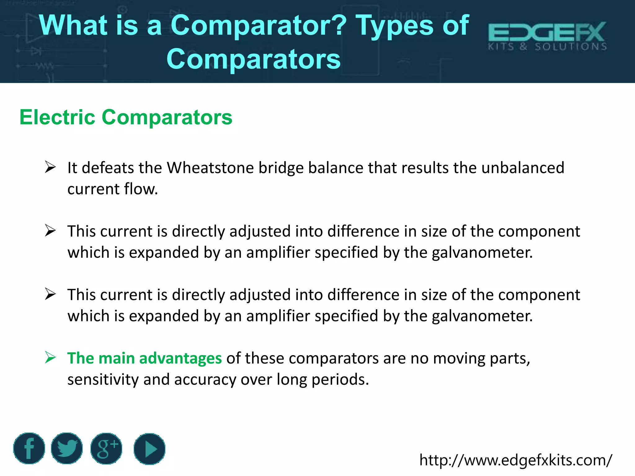 Different Types Comparators And It's Working | PPTX