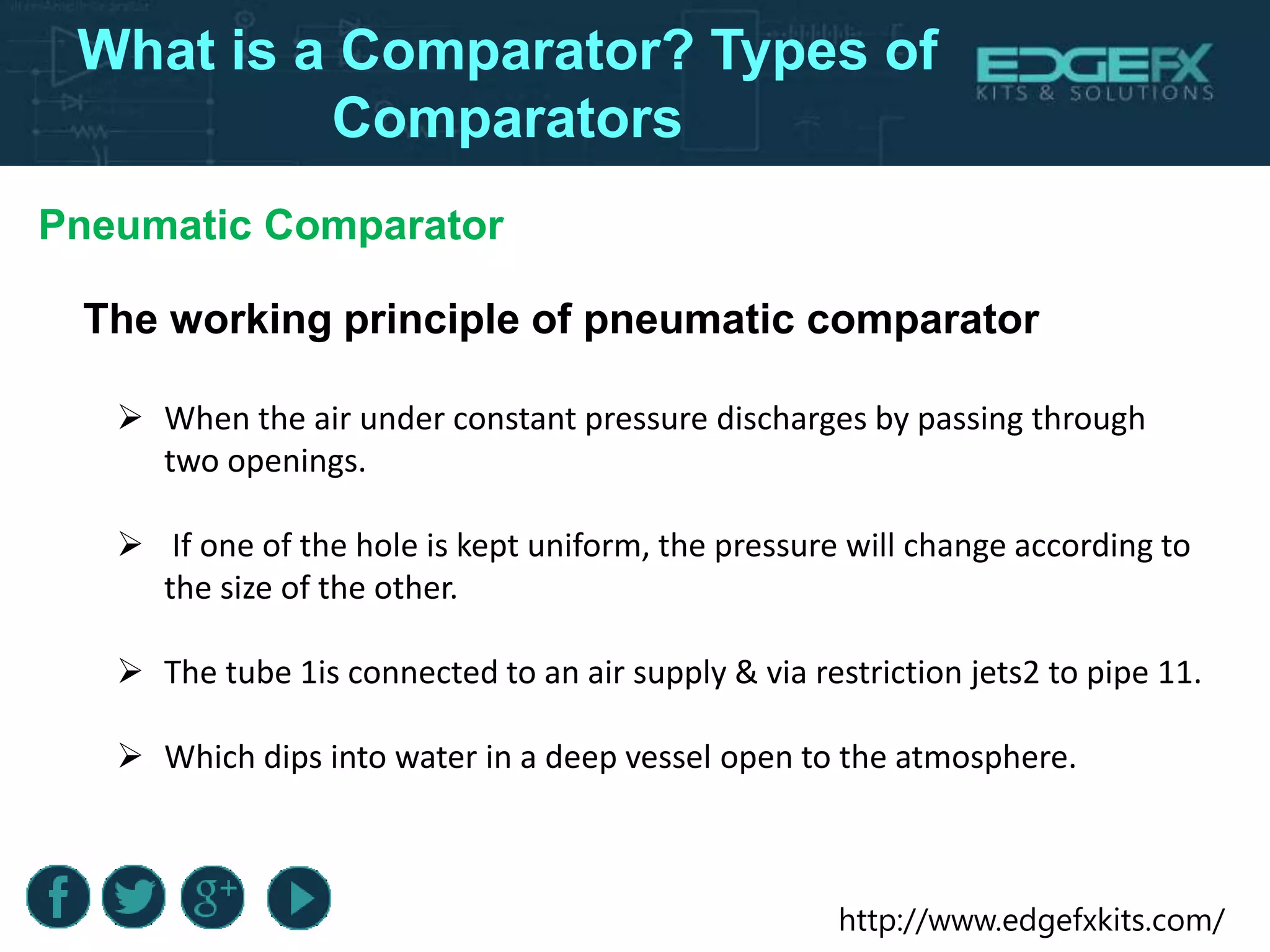 Different Types Comparators And It's Working | PPTX