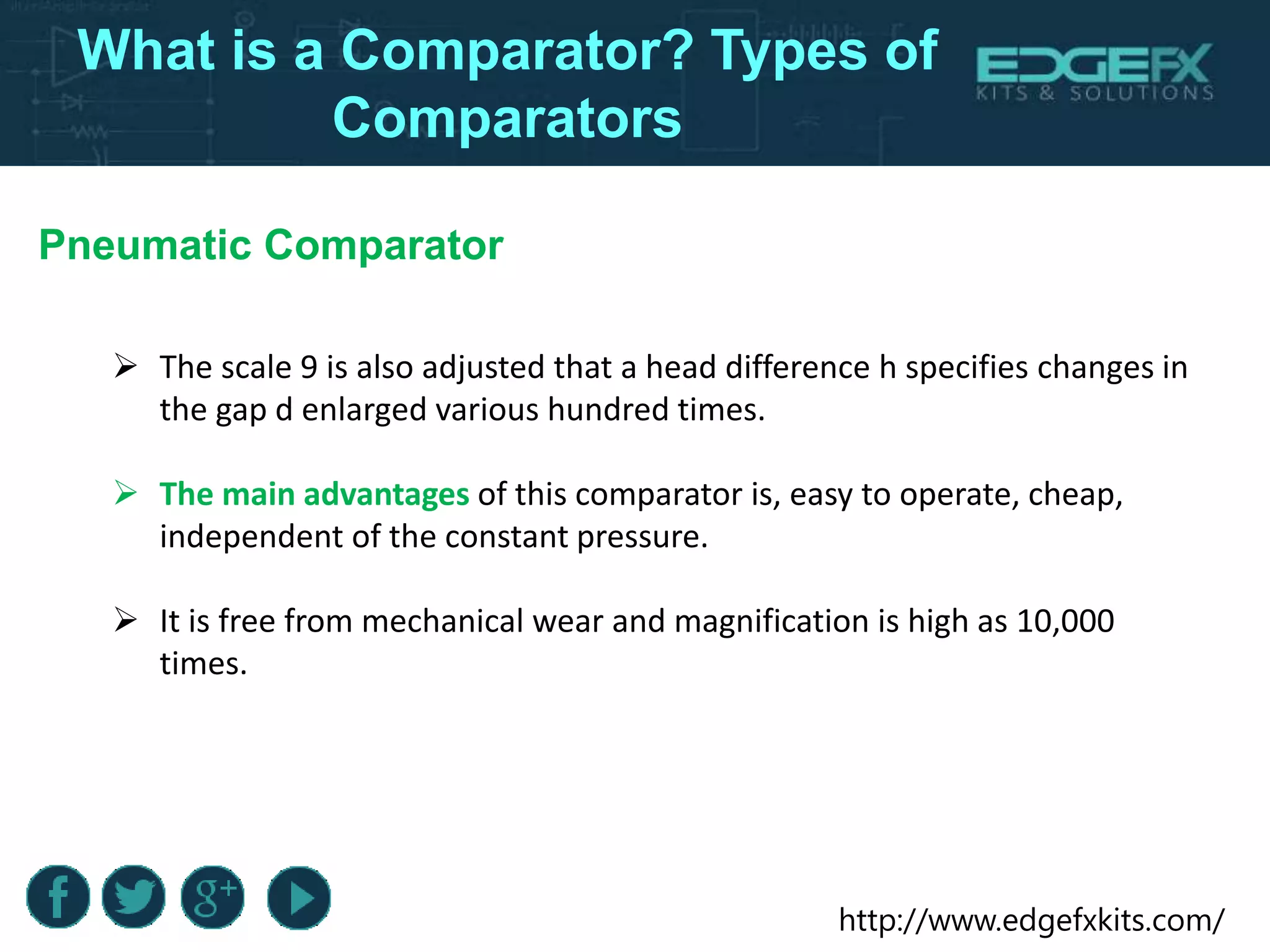 Different Types Comparators And It's Working | PPTX