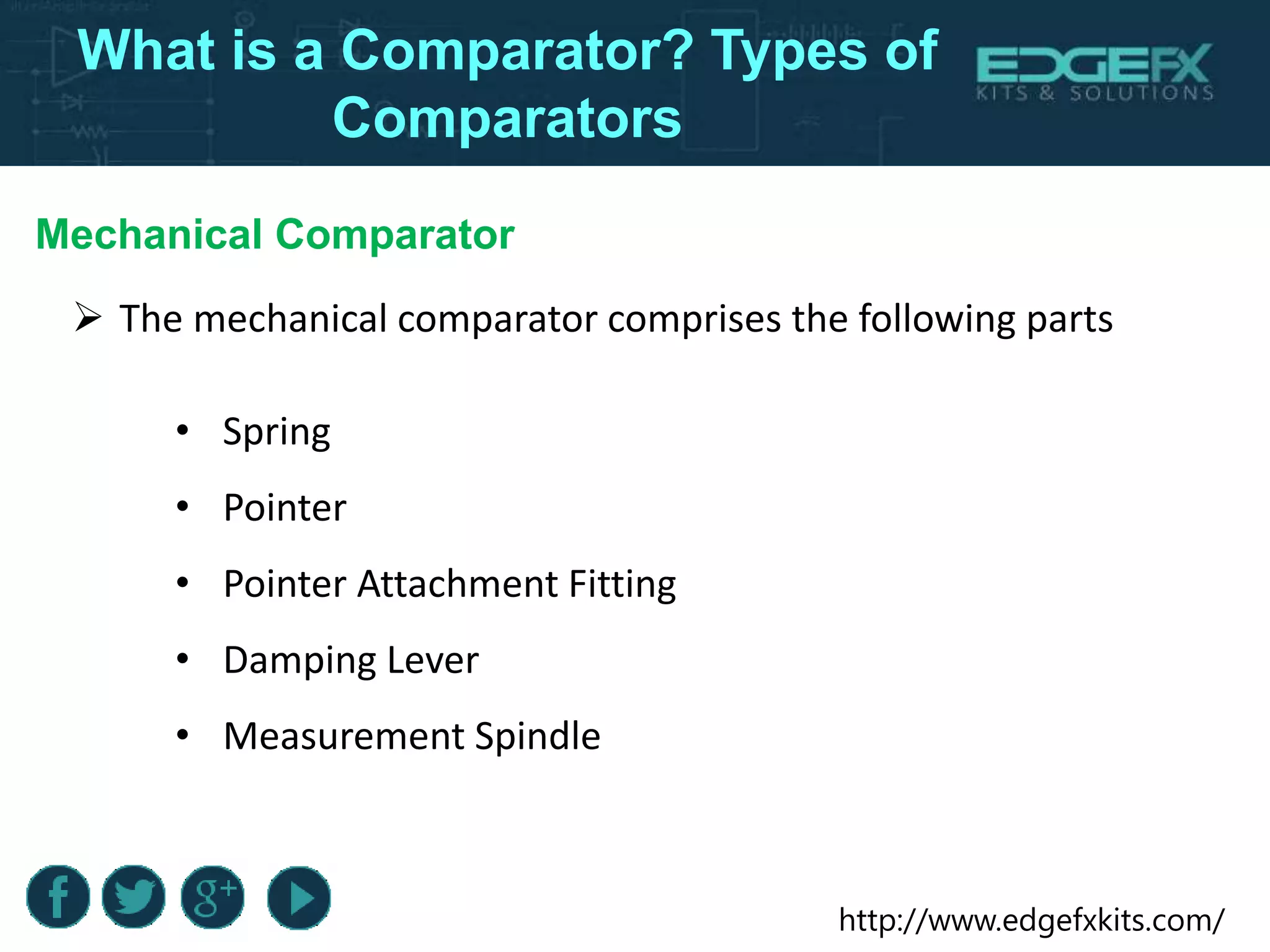 Different Types Comparators And It's Working | PPT