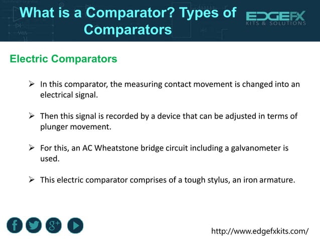 Different Types Comparators And It's Working | PPTX