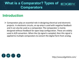 Different Types Comparators And It's Working | PPTX
