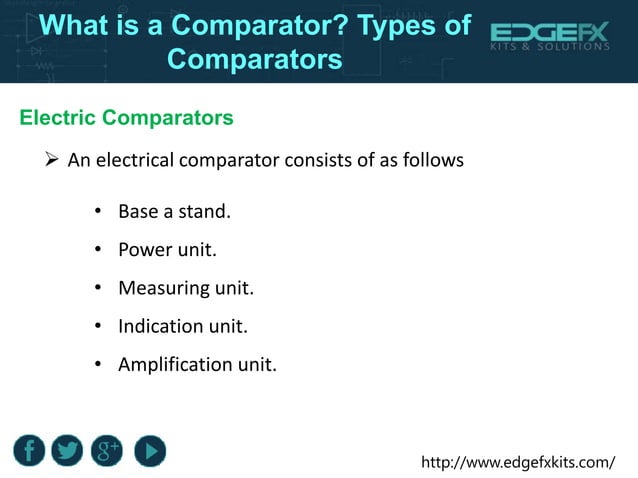 Different Types Comparators And It's Working | PPTX