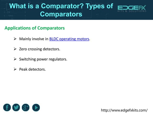Different Types Comparators And It's Working | PPTX