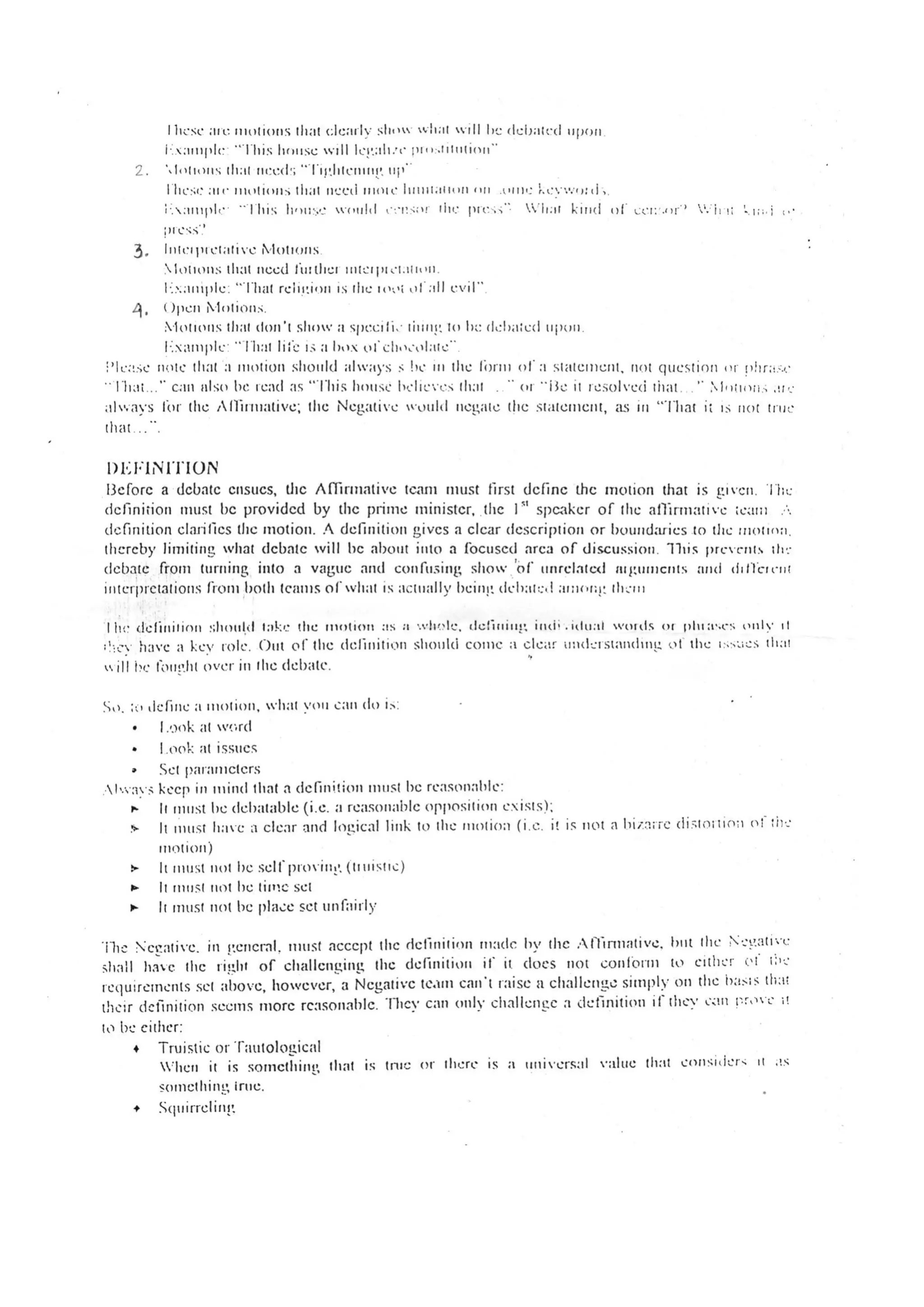 What is a competitive debate | PDF