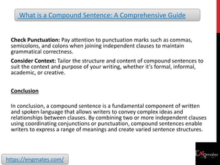 What is a Compound Sentence: A Comprehensive Guide | PPTX