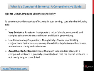 What is a Compound Sentence: A Comprehensive Guide | PDF