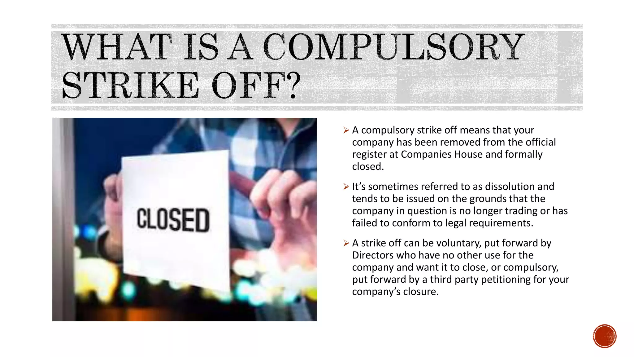 What is a Compulsory Strike Off? | PPT