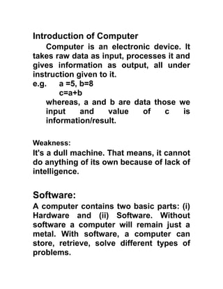 What is a computer | DOC